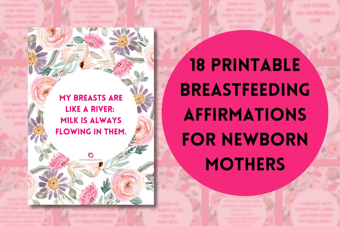 Digital Breastfeeding Affirmation Cards - Printable Postpartum ...