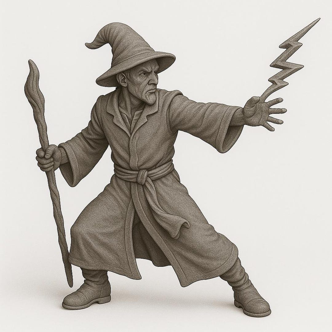 Wizard – 3D Printable Fantasy Miniature STL - Etsy