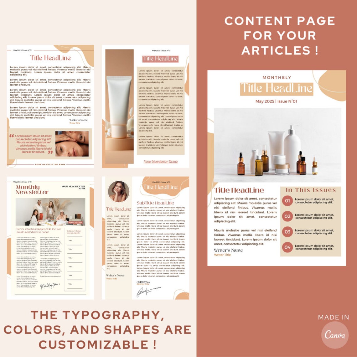 Canva Newsletter Template Business Newsletter Template Newsletter ...