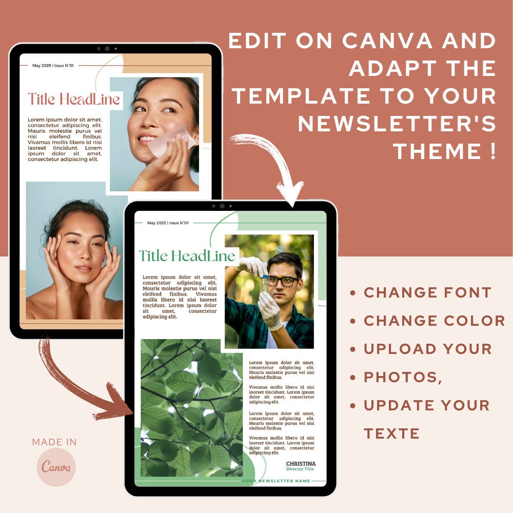 Canva Newsletter Template Business Newsletter Template Newsletter ...
