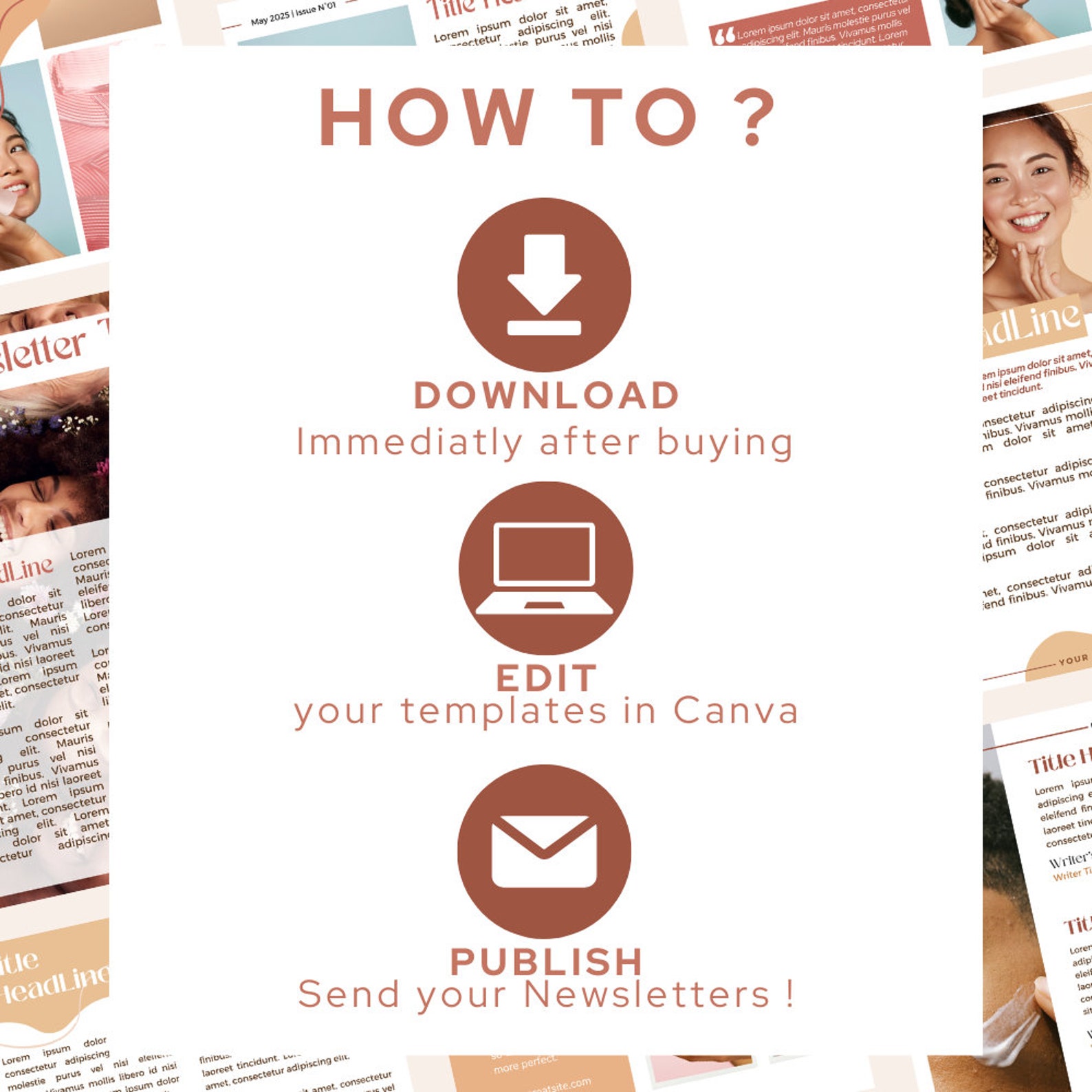 Canva Newsletter Template Business Newsletter Template Newsletter ...