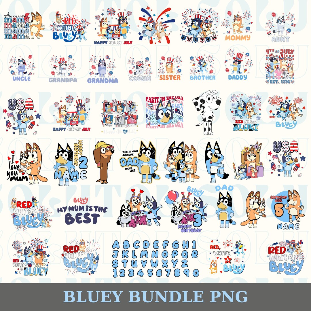 150 Mega Bluey Bundle, Download Bluey Halloween Png, Bluey and Bingo ...