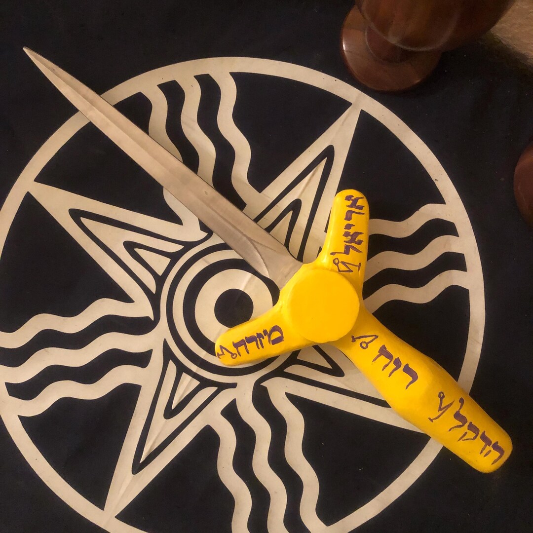 Golden Dawn “air Dagger” - With Hand-sculpted and Painted Handle ...