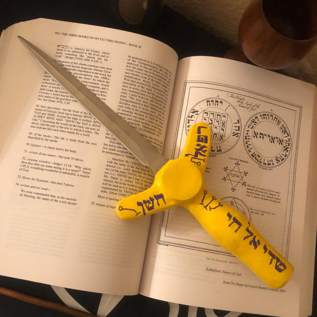 Golden Dawn “air Dagger” - With Hand-sculpted and Painted Handle ...