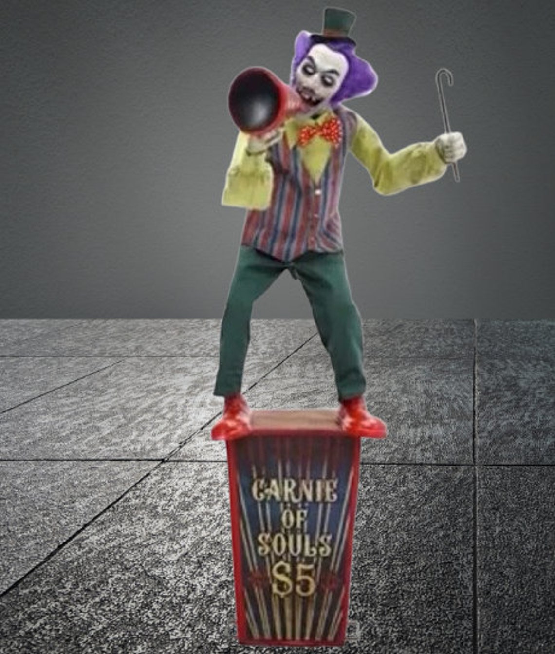 NEW Halloween Animatronic 6' Servo Carnival Barker Clown DIGIEYES Prop ...