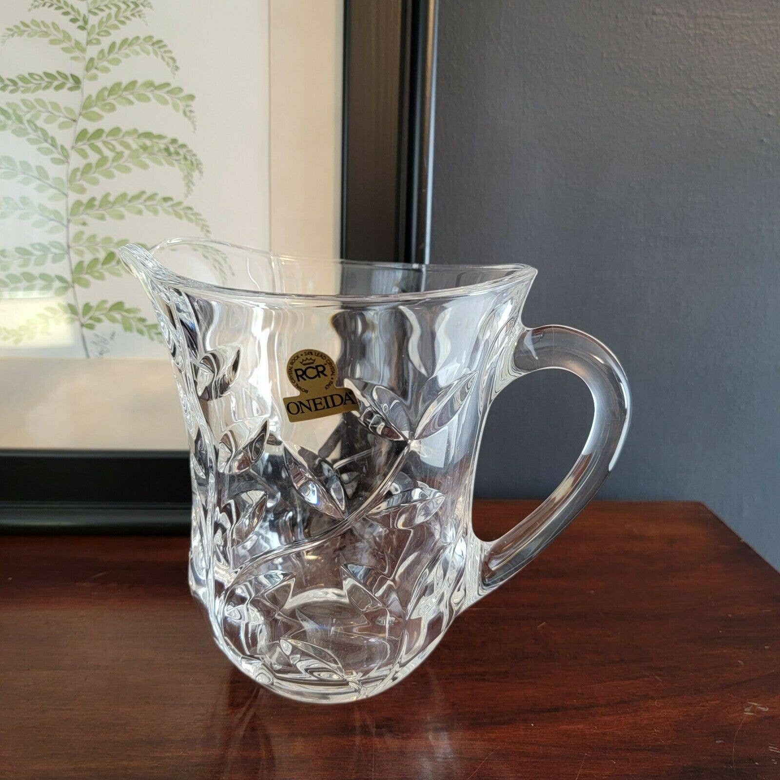 Oneida RCR Royal Crystal Rock Cut Glass Pitcher, 24% Lead, 7 - Etsy ...