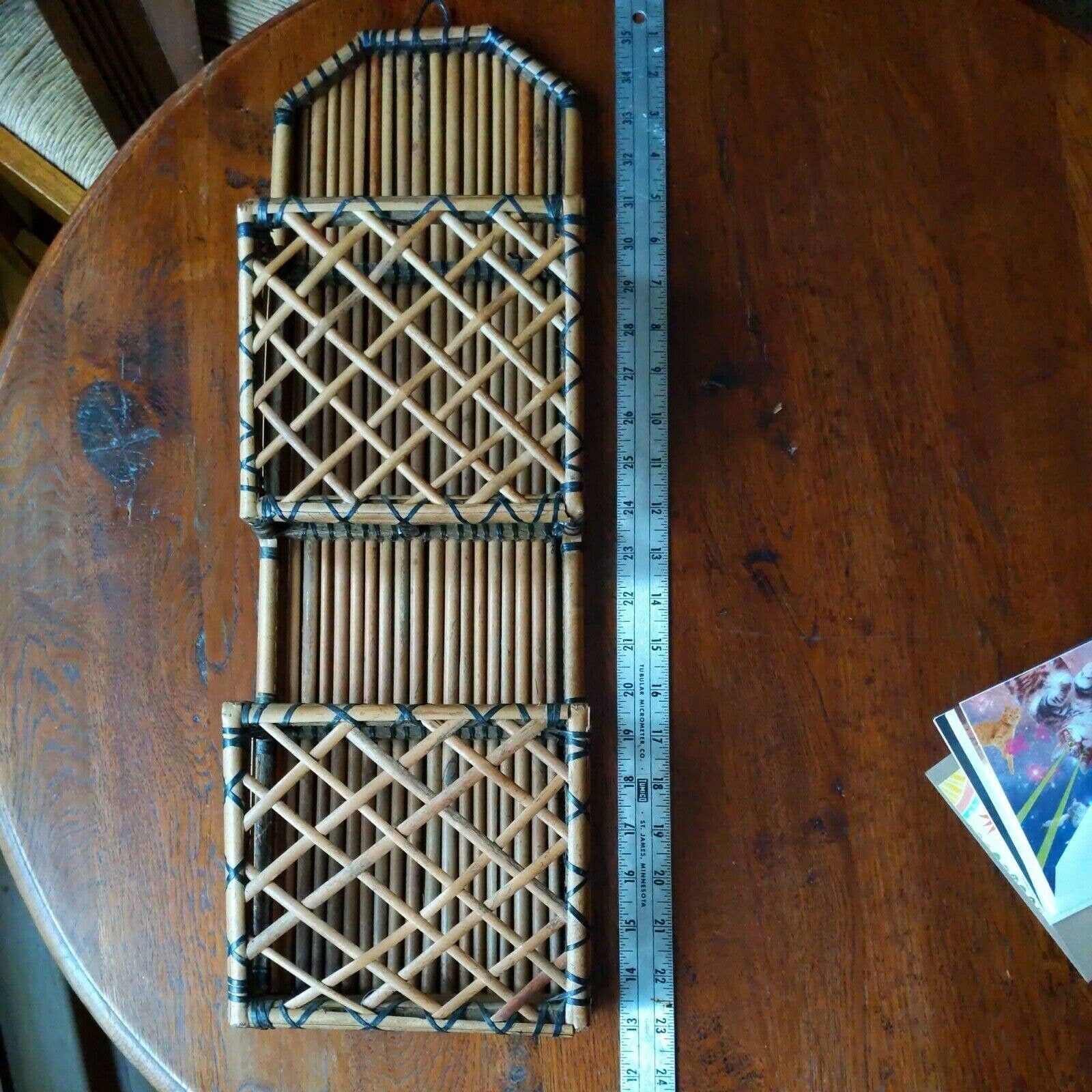 Vintage Rattan Letter Holder, Mid-century Modern, 22 High, Handmade - Etsy