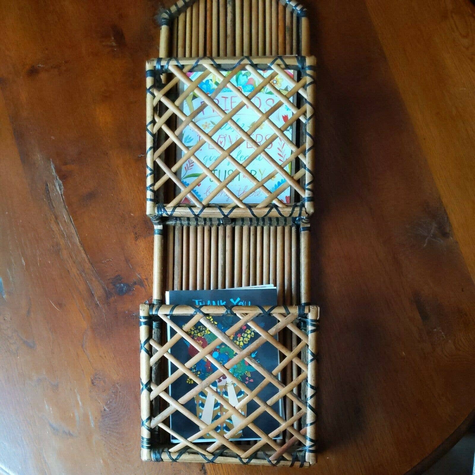 Vintage Rattan Letter Holder, Mid-century Modern, 22 High, Handmade - Etsy