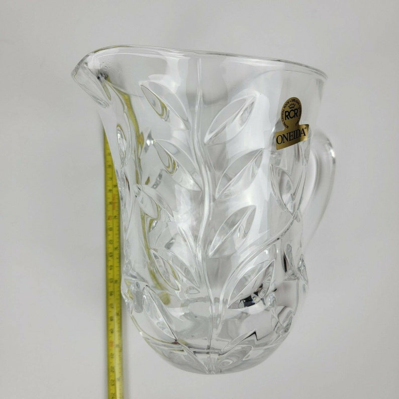 Oneida RCR Royal Crystal Rock Cut Glass Pitcher, 24% Lead, 7 - Etsy ...