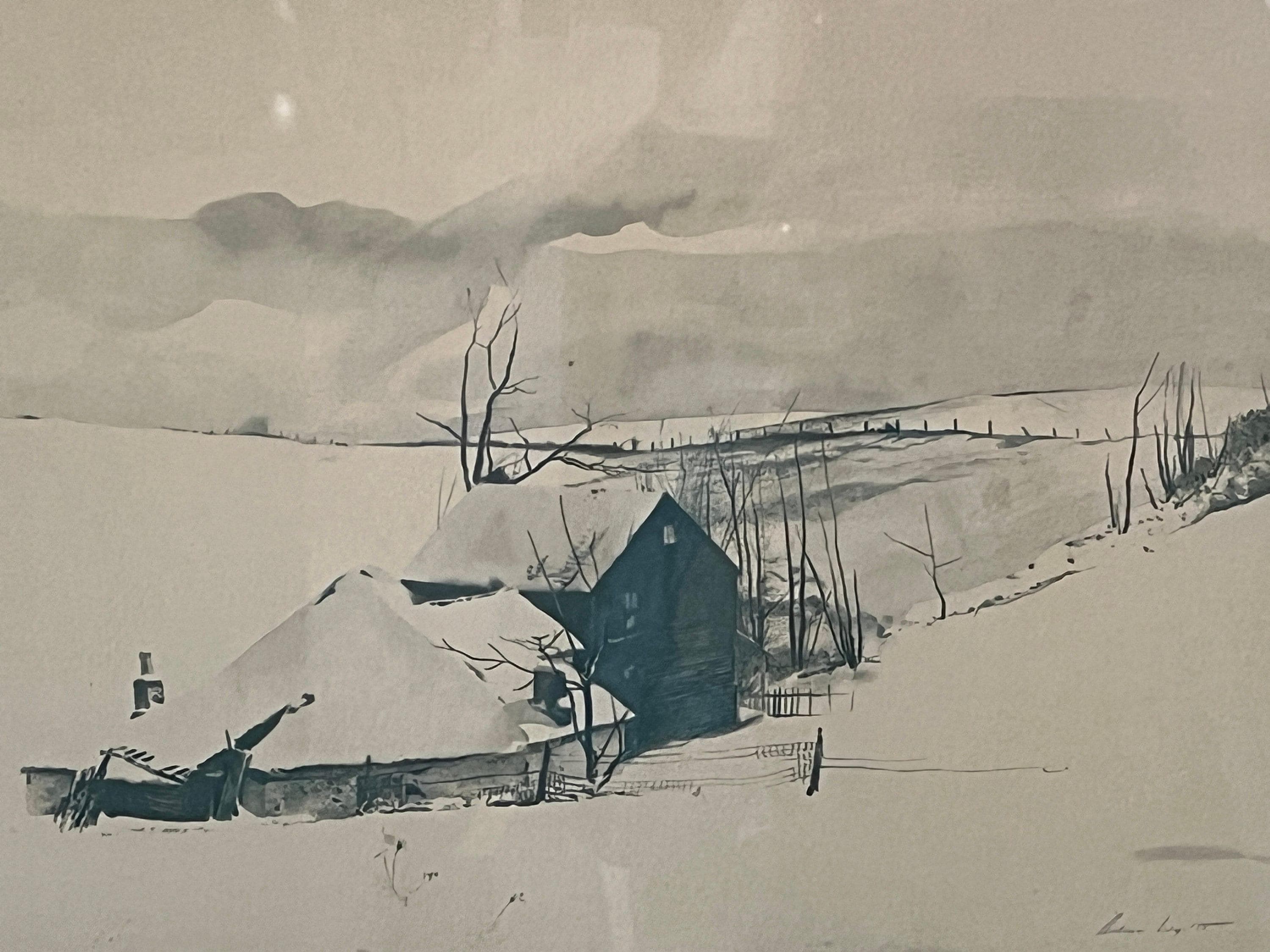 Andrew Wyeth's "the Corner" 1953, Framed Screen Print of Original Dry ...