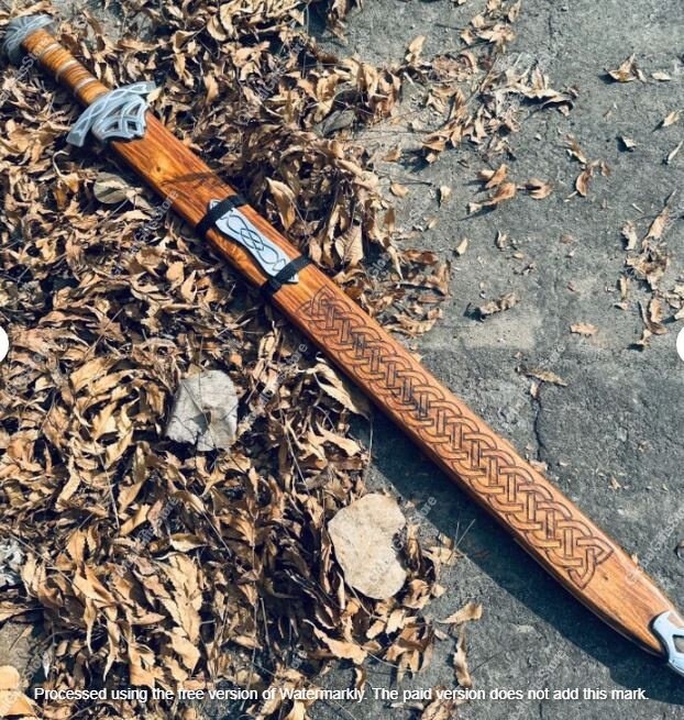 Hand Forged Damascus Steel Viking Sword Sharp / Battle Ready Medieval ...