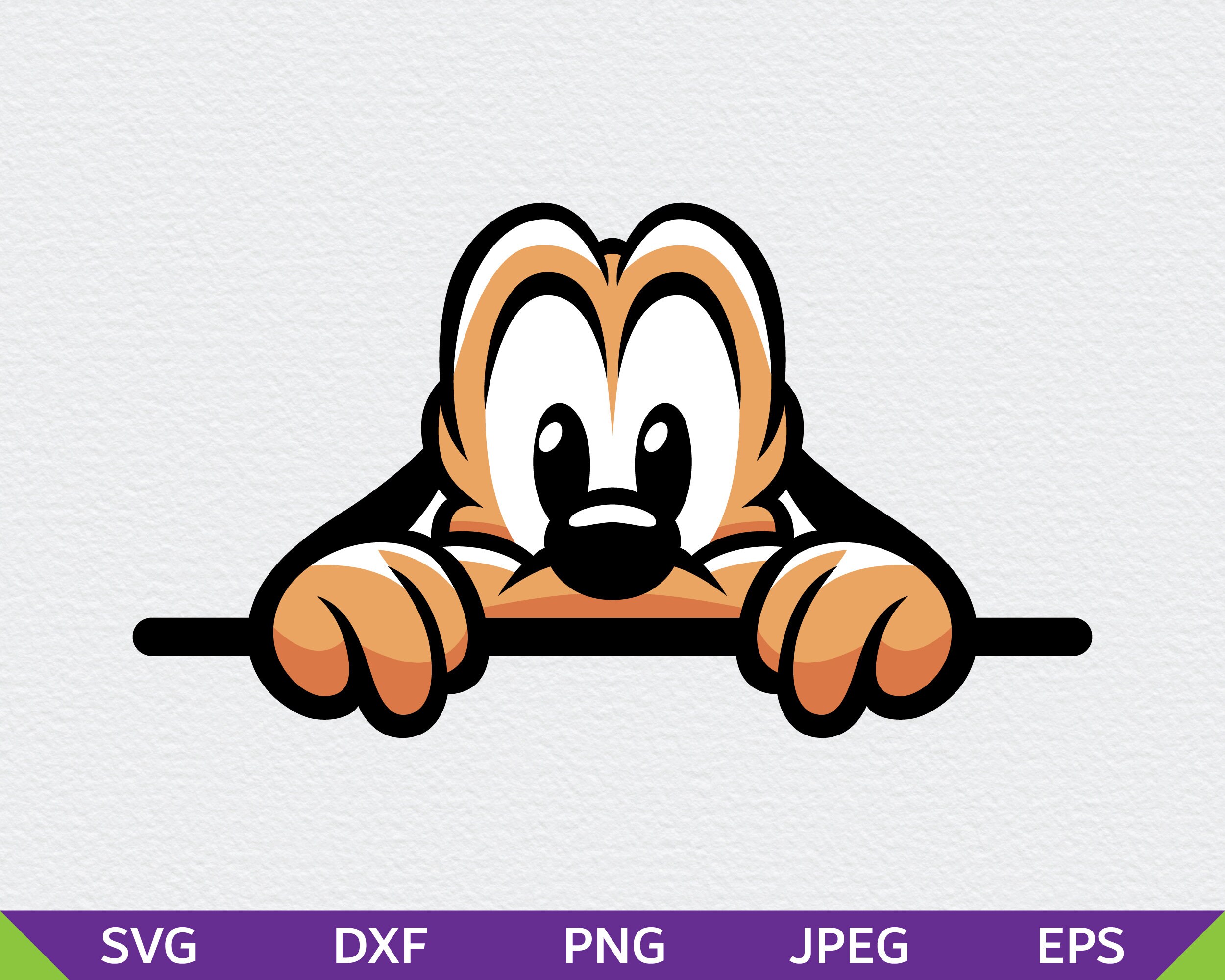 Peeking Pluto Svg, Peeking Pluto Cricut and Silhouette Cut File, Peeking Pluto Clip Art - Etsy