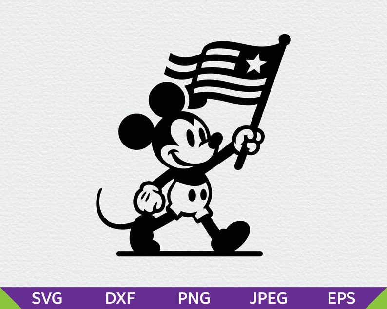 Mouse With American Flag Svg, Mouse With American Flag Cricut and ...