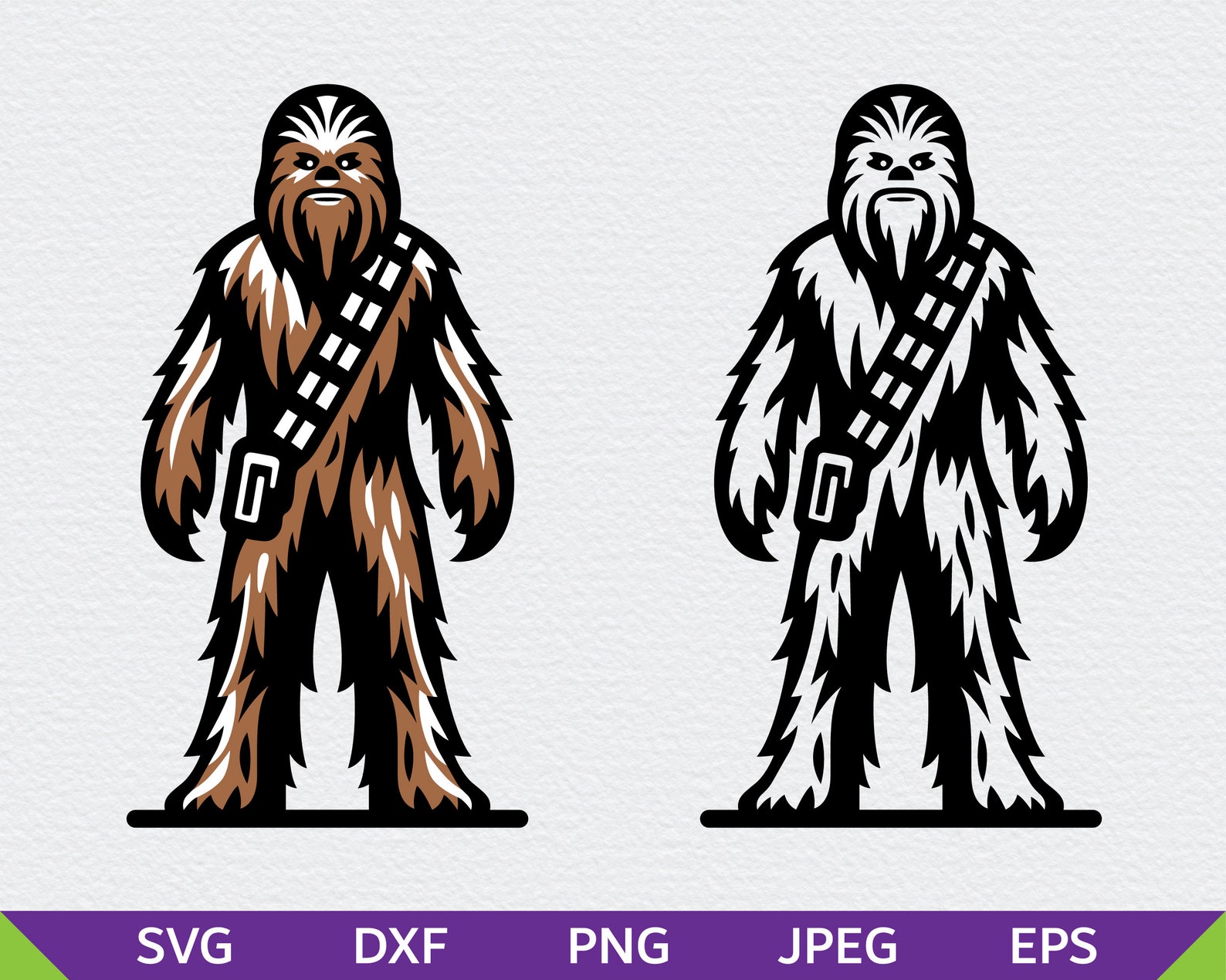 SVG PNG Chewbacca, Chewie Cricut and Silhouette Cut File, Chewie Clip ...
