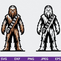 SVG PNG Chewbacca, Chewie Cricut and Silhouette Cut File, Chewie Clip ...