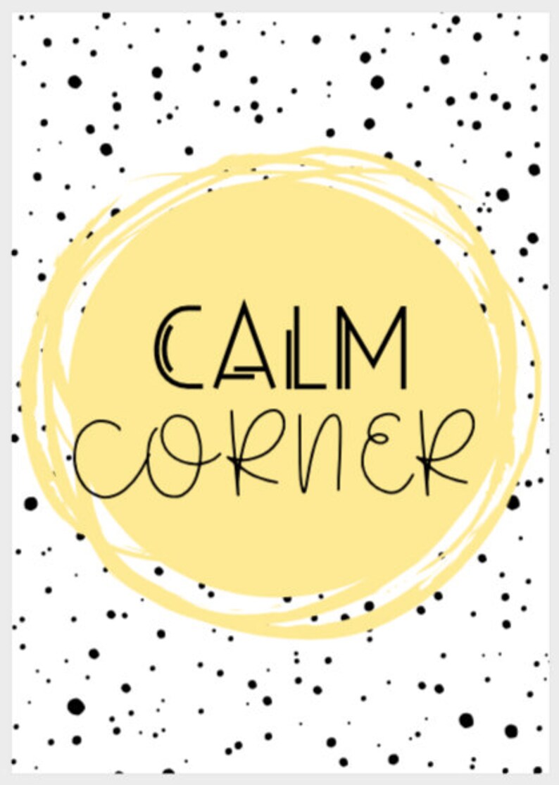 Calm Corner Classroom Poster - Etsy