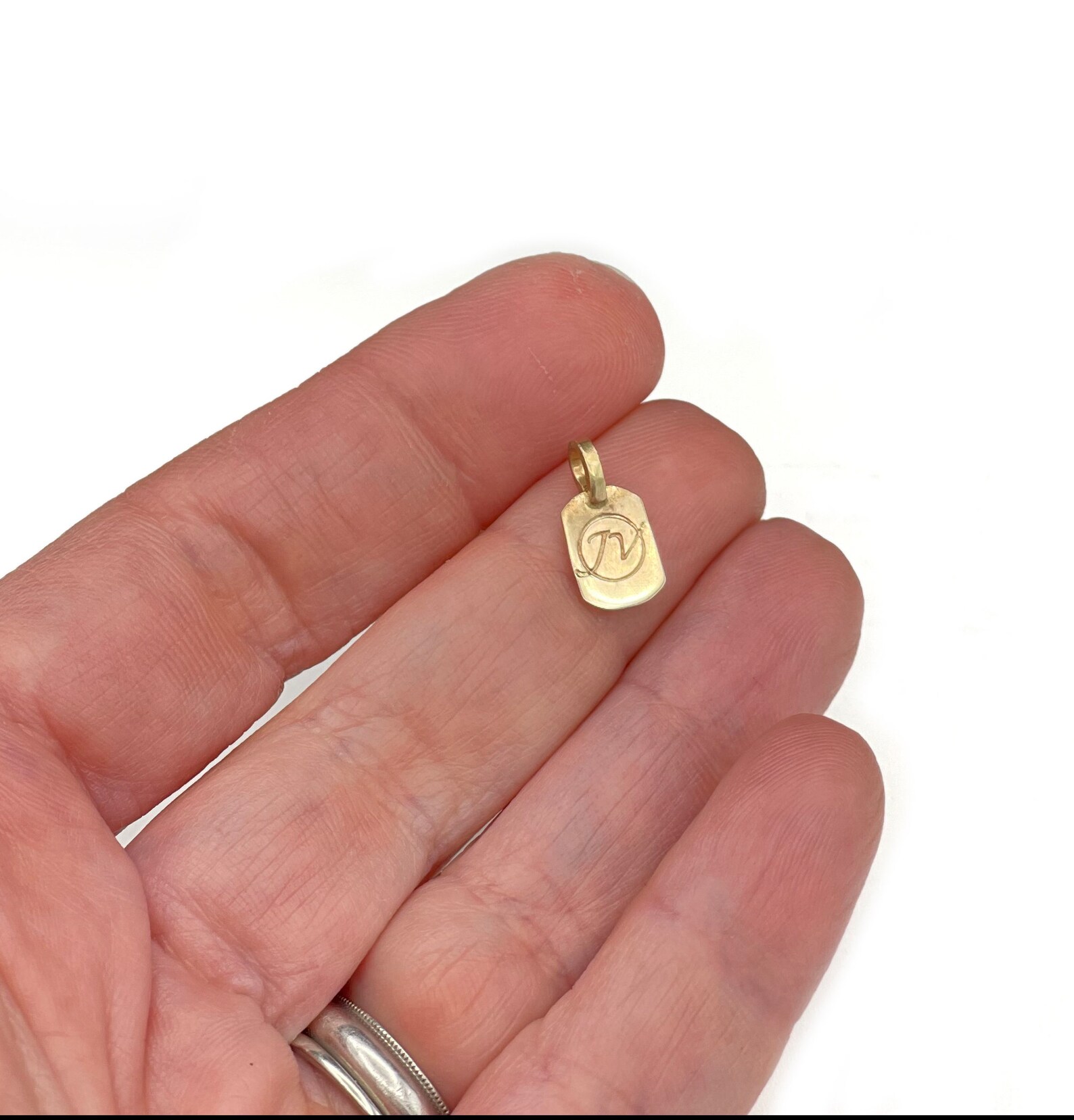 14K Martini Charm, Solid Gold Cocktail Dog Tag Charm, One of a Kind - Etsy