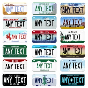 Custom Motorcycle License Plate: Personalized Text, All States - Etsy