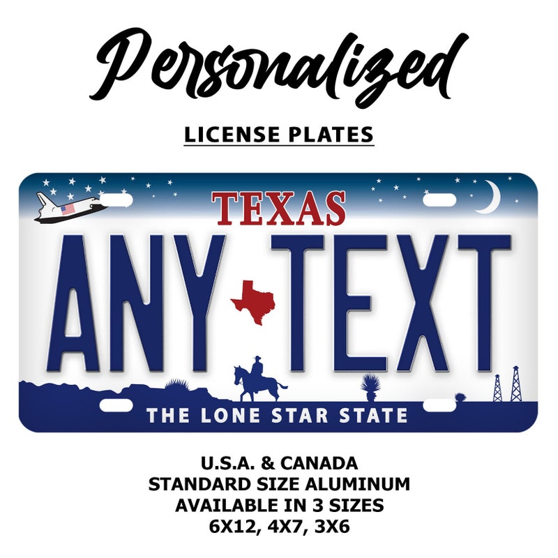 Texas License Sticker - Etsy