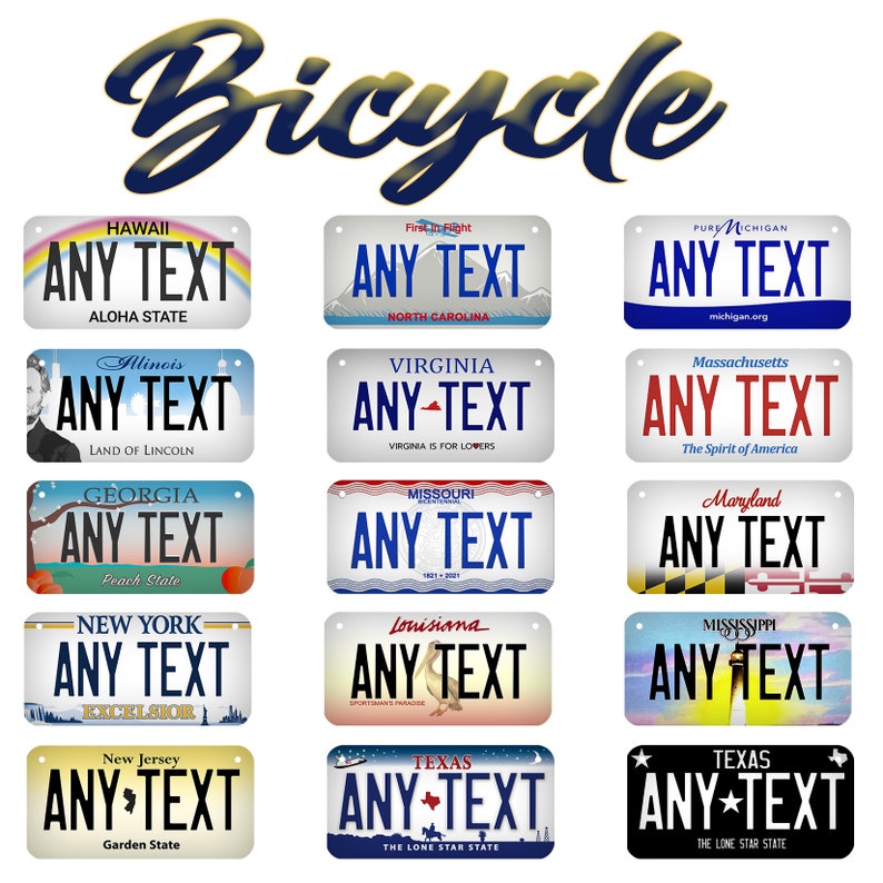 Custom Motorcycle License Plate Personalized Name Customized Text All ...