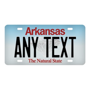 Custom Arkansas License Plate: Personalized Car, Motorcycle, Bicycle ...