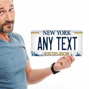 Custom New York License Plate: Personalized Car, Motorcycle, Bicycle ...