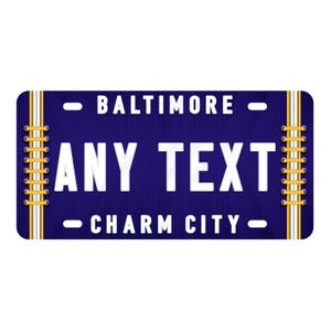 Baltimore Ravens Custom Personalized Football License Plate 3 Sizes ...