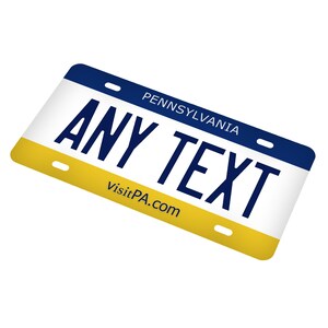 Custom Pennsylvania License Plate : Aluminum Novelty Replica Vehicle ...