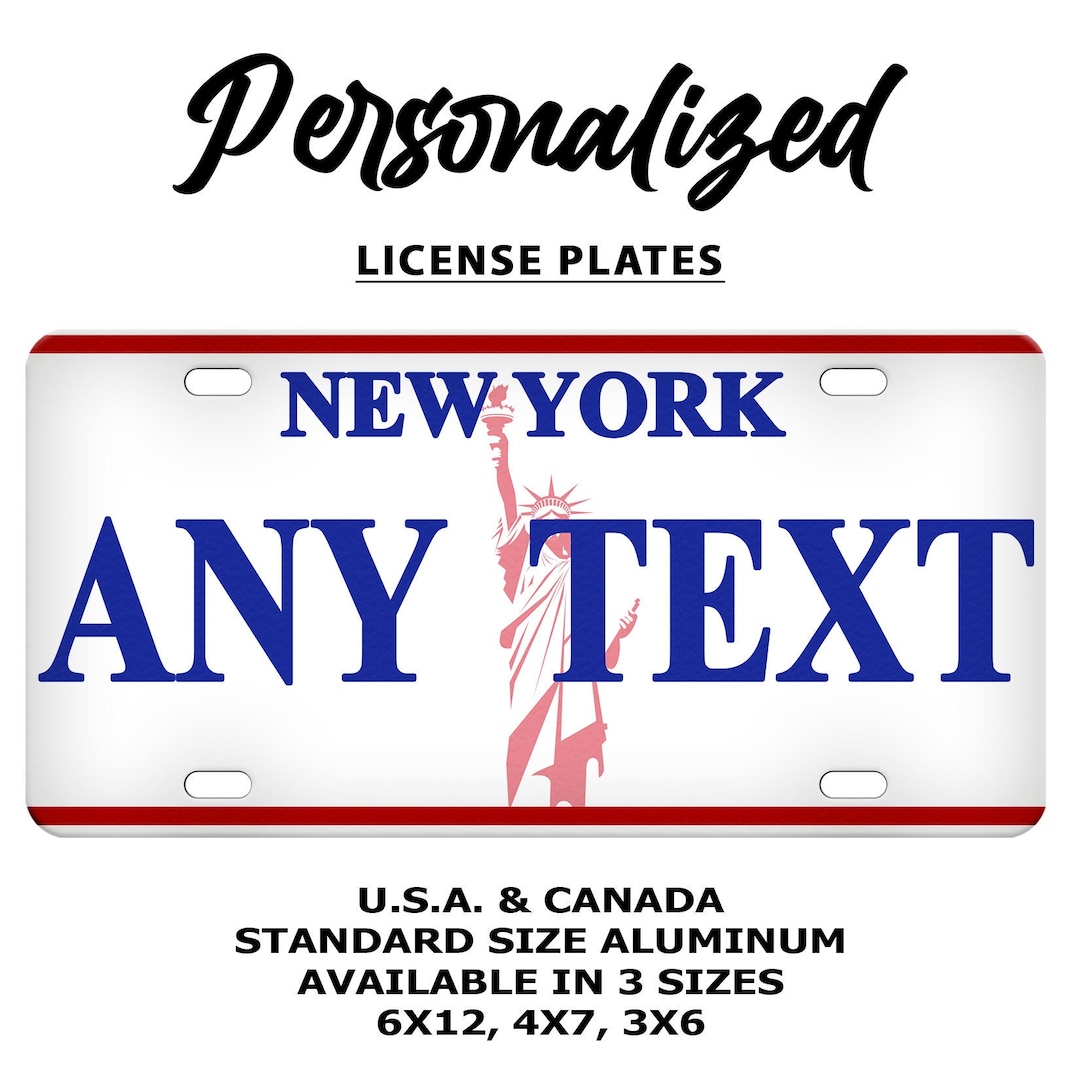 Custom New York Retro License Plate | Personalized Name | Custom | All ...