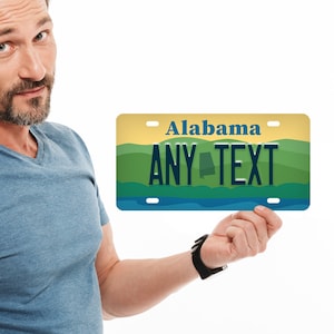 Custom Alabama Black License Plate: Personalized Car, Motorcycle ...