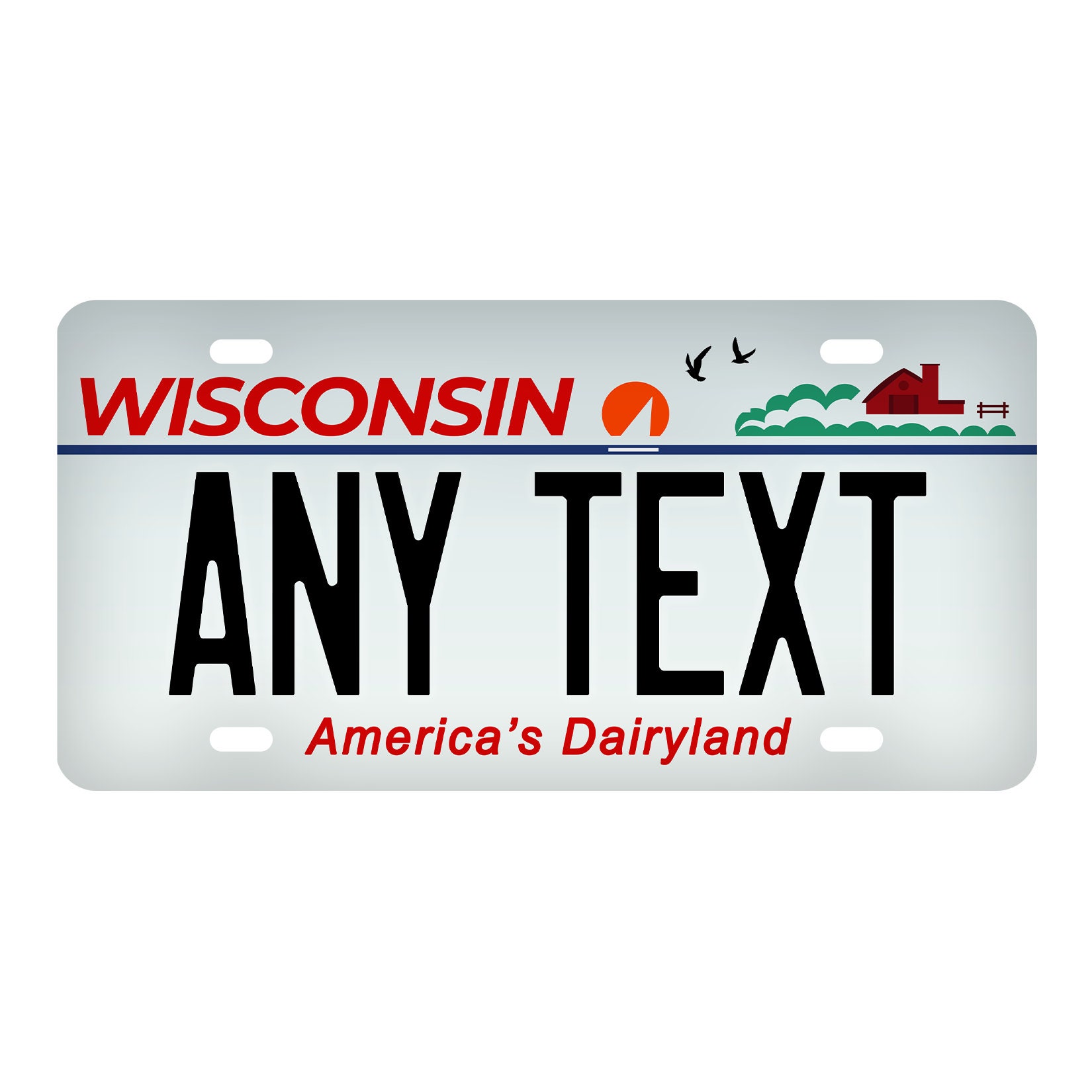 Custom Wisconsin License Plate Personalized Name Custom Text All 50 ...