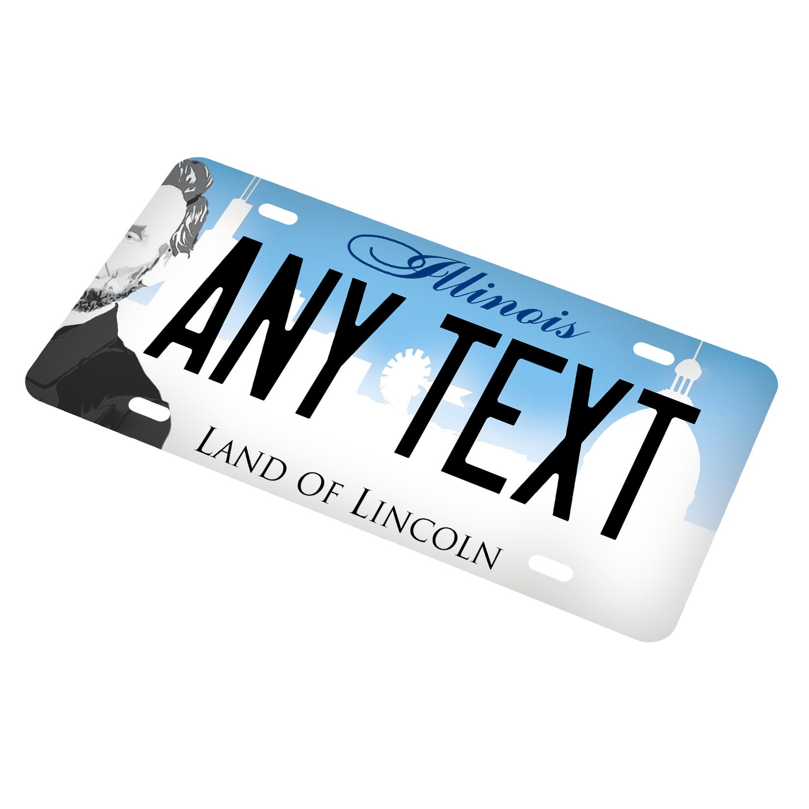 Custom Illinois License Plate Personalized Name Custom Text All 50 ...