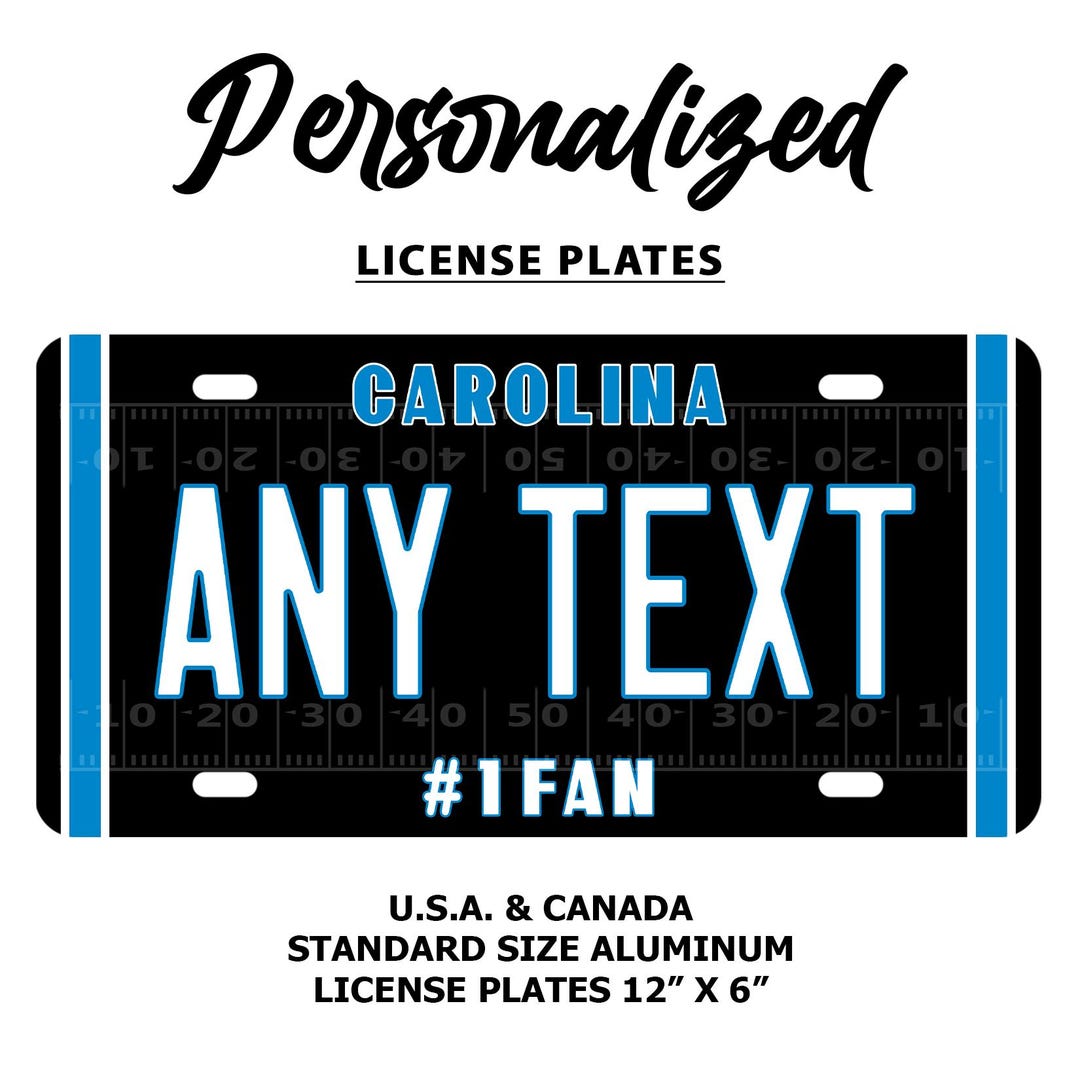 Carolina Panthers License Plate: Custom Football Car Tag - Etsy