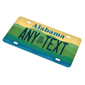 Custom Alabama Black License Plate: Personalized Car, Motorcycle ...