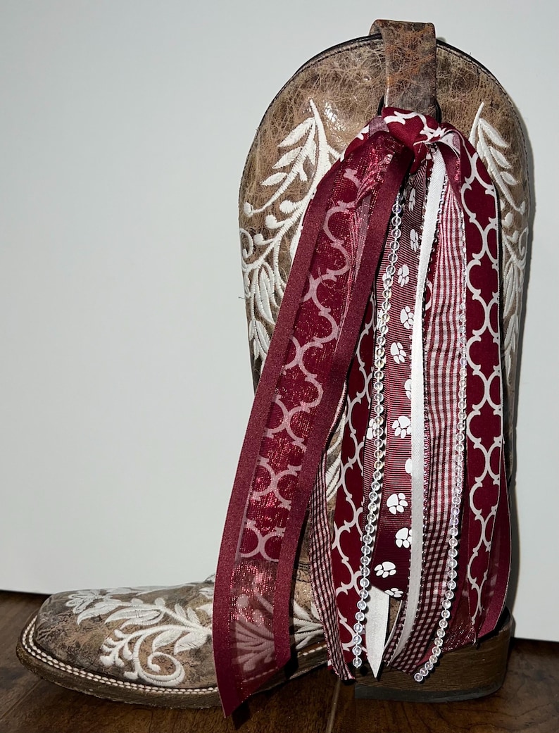 Custom Game Day Boot Bow Set: School Spirit Ribbon - Etsy