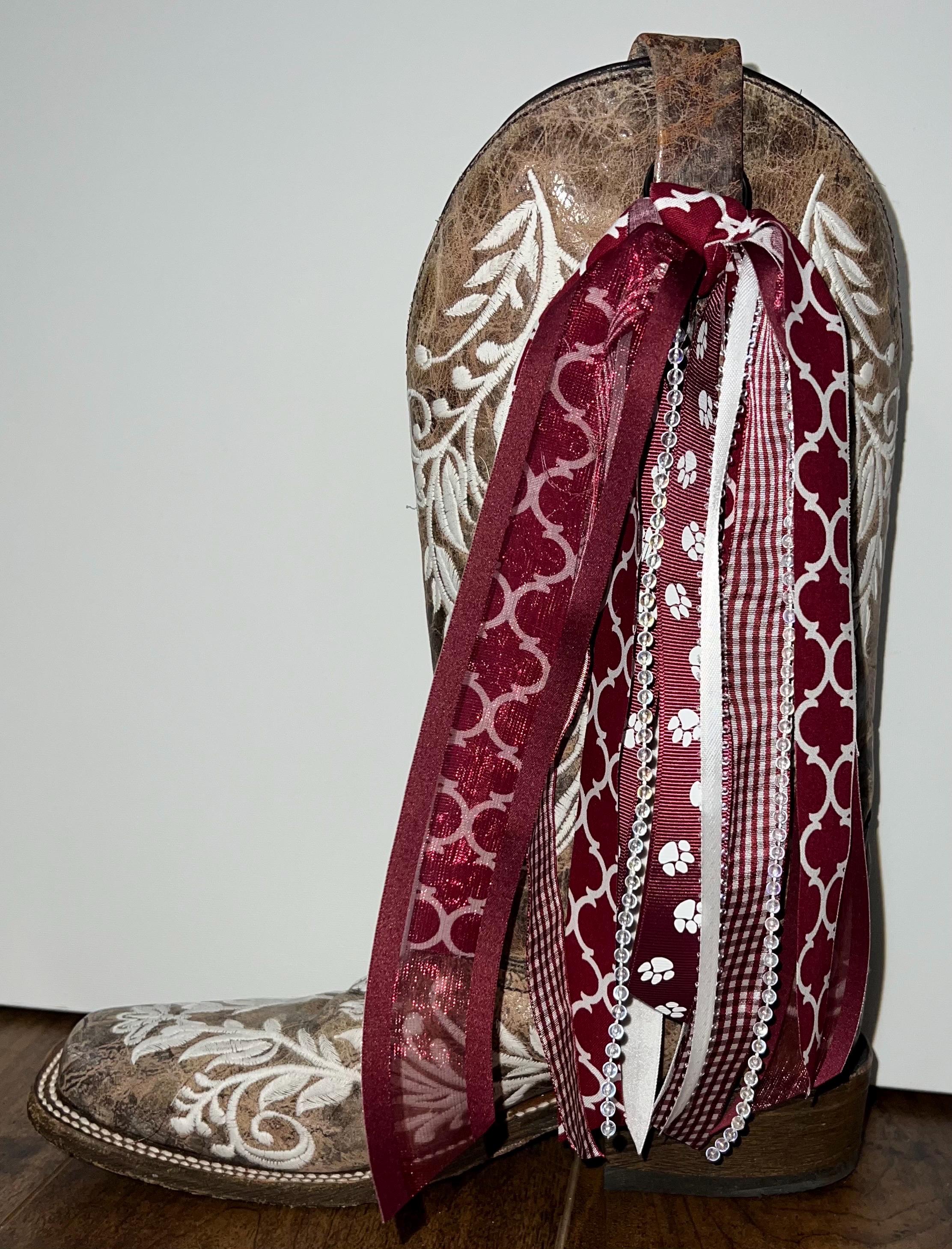 Custom Game Day Boot Bow Set: School Spirit Ribbon - Etsy