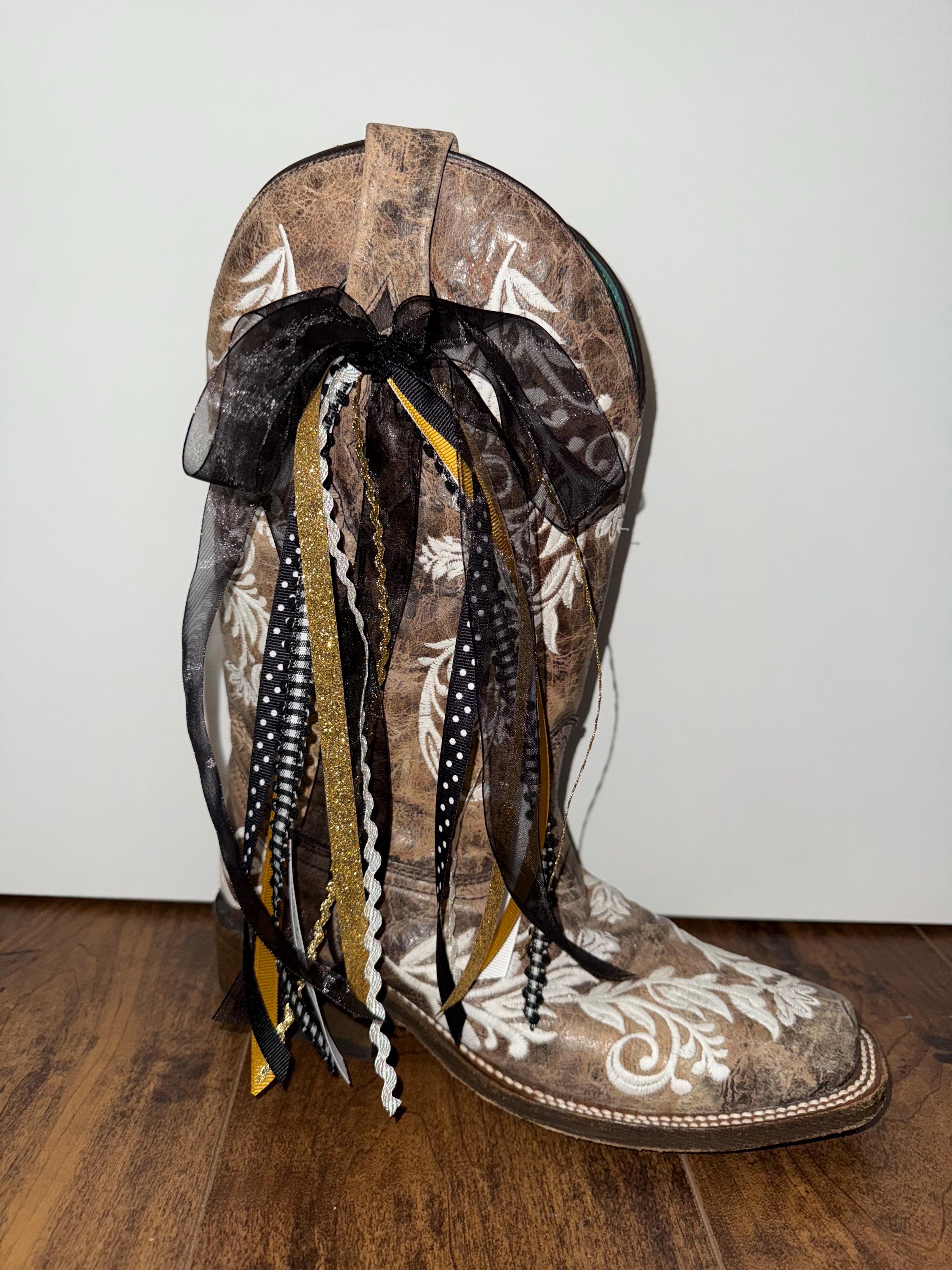 Custom Game Day Boot Bow Set: School Spirit Ribbon - Etsy