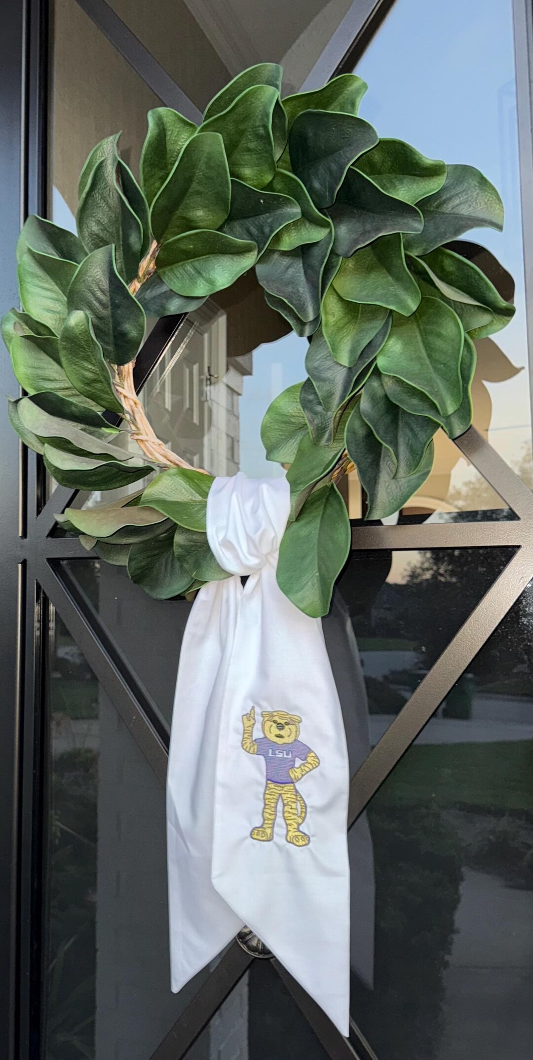 LSU Tigers Wreath Sash: Purple & Gold Mike the Tiger - Etsy