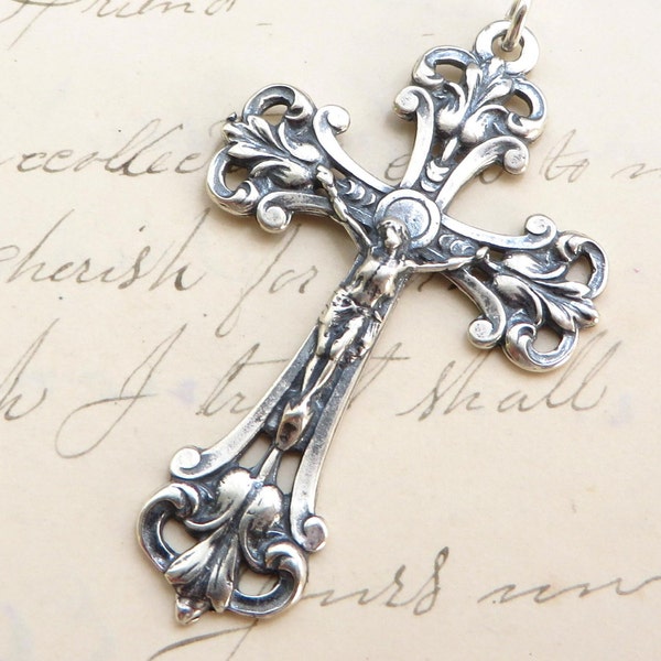 Silver Crucifix - Etsy