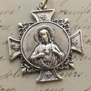 St Joseph Cross Medal - Sterling Silver Antique Replica - Patron of ...