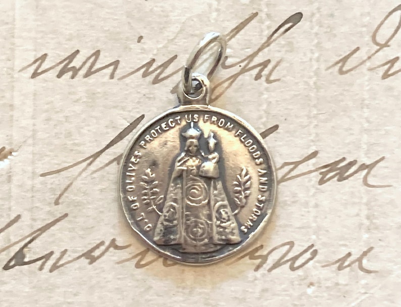Sacred Heart of Jesus / Our Lady of Olives Medal – Sterling Silver ...