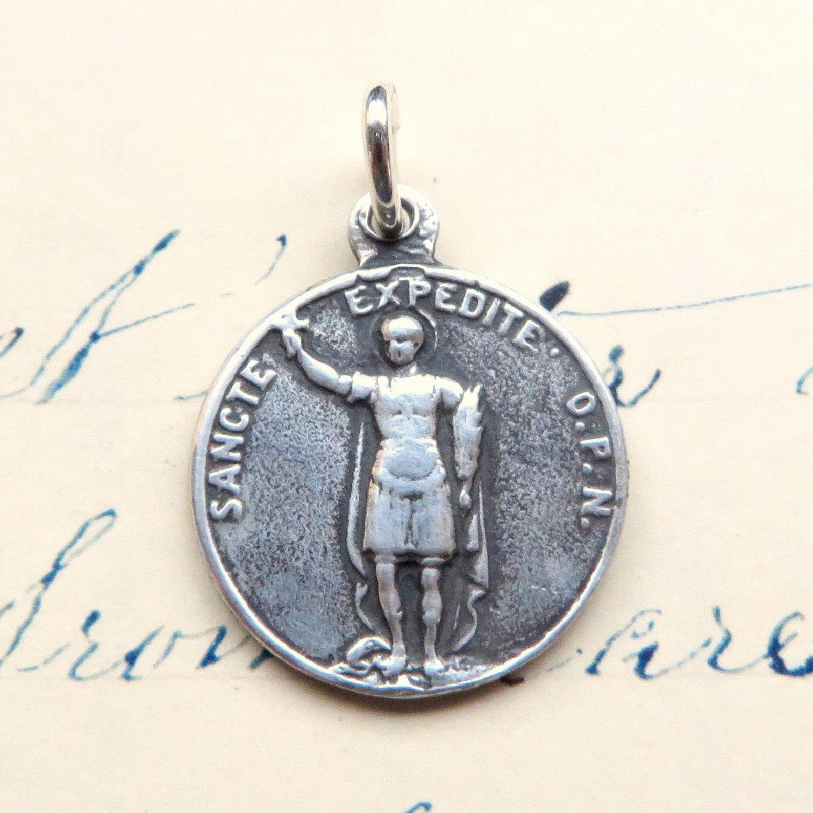 St Expedite Medal Patron of Procrastinators Sterling | Etsy