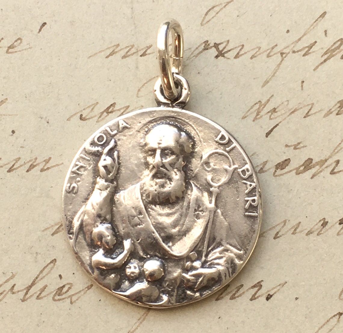 St Nicholas Medal - Sterling Silver Antique Replica - Patron of ...