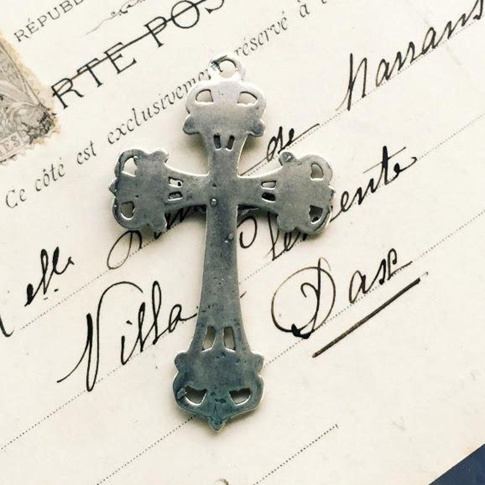 Victorian Sterling Silver Crucifix - Antique Replica - Etsy