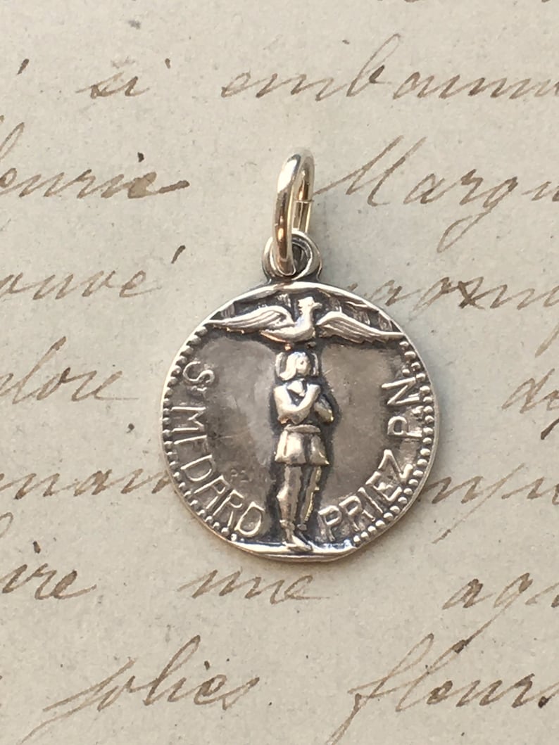 St Medard Medal Sterling Silver Antique Replica Patron of - Etsy