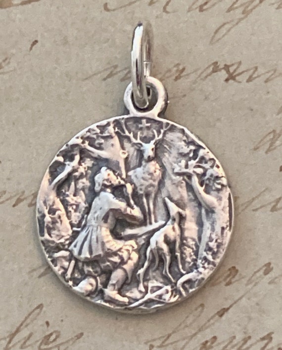 St Hubert / St Roch Medal Sterling Silver Antique Replica - Etsy St Hubert / St Roch Medal Sterling Silver Antique Replica - Etsy