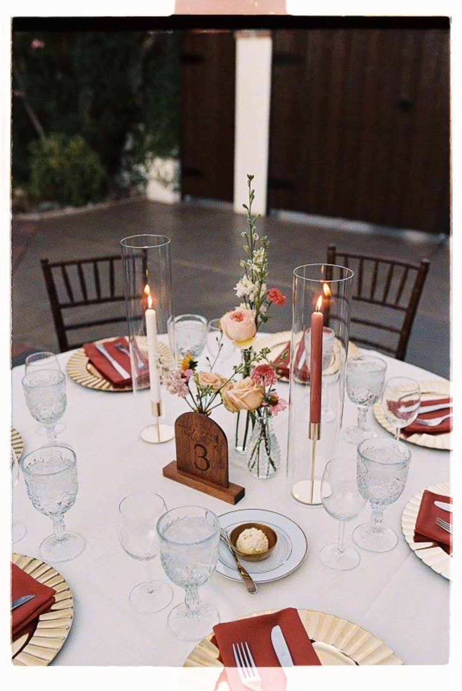 Table Numbers. Elegent Laser Engraved Wood Table Numbers for Wedding ...