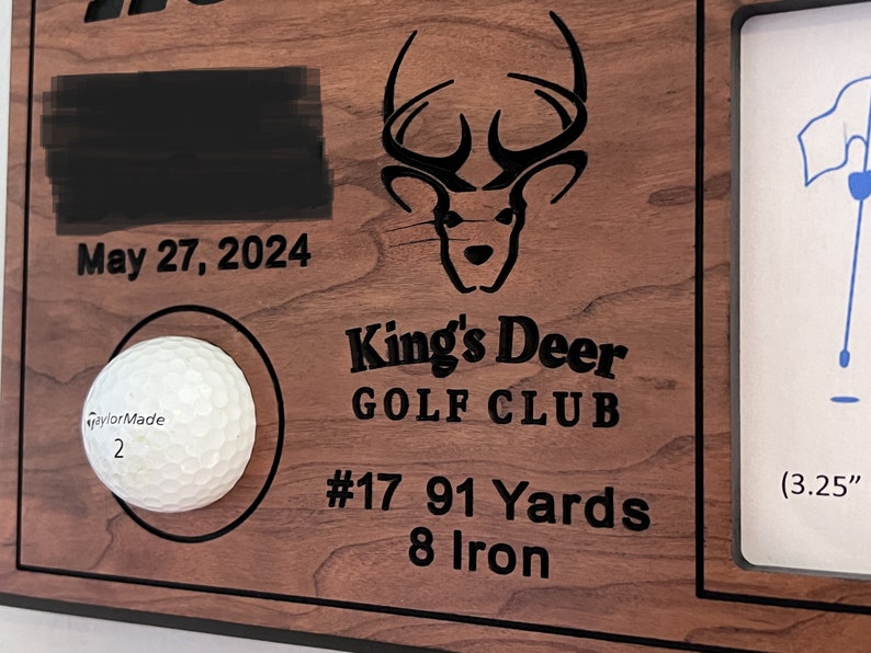 Custom Engraved Hole in One Golf Plaque - Etsy