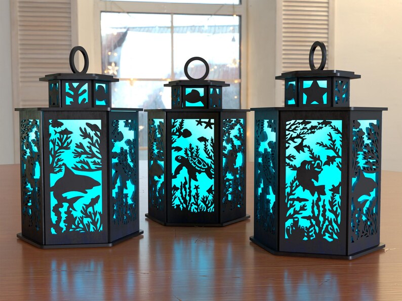 Ocean Dreams Lamp Night Light Lantern Decoration Svs Laser - Etsy