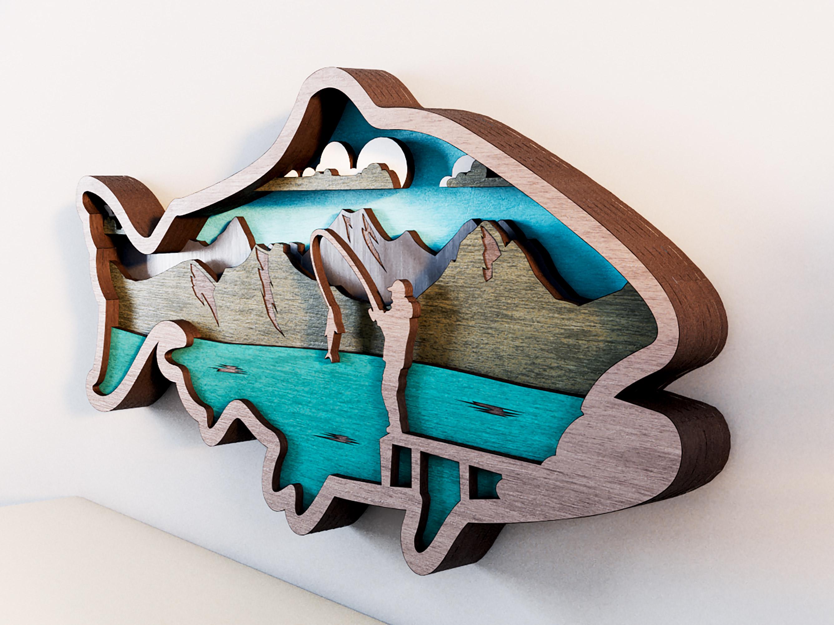 Fishing Multilayer SVG, Fishing Cut File - Etsy